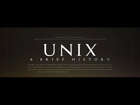 The History of UNIX
