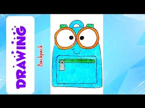 How to Draw a Cute Backpack 👜 || Easy Drawing Tutorial for Kids