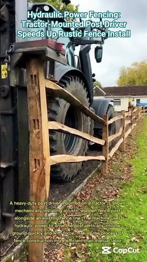 Hydraulic Power Fencing: Tractor-Mounted Post Driver Speeds Up Rustic Fence Install