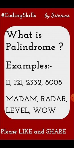 What is Palindrome | Coding Skills