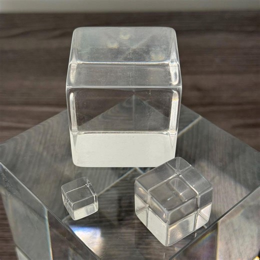 Clear Acrylic Display Cubes: Polished Craft Cubes, Paperweights, Stamp Blocks, Art Riser - Etsy