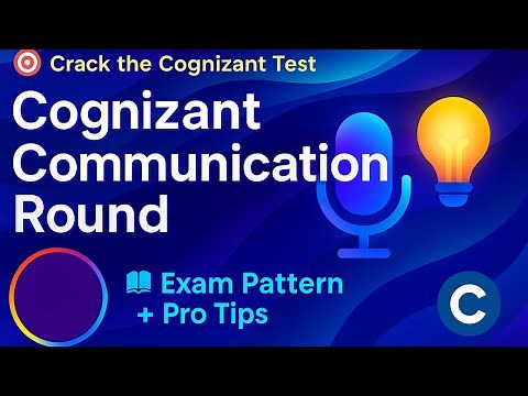 Cognizant Communication Round 2025 🔥 | Exam Pattern, Tips & Practice Questions Explained!