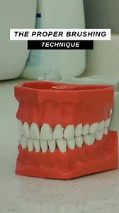 The proper brushing technique is to: Place your toothbrush at a 45-degree angle to the gums. Gently move the brush back and forth in short (tooth-wide) strokes. Brush the outer surfaces, the inner surfaces, and the chewing surfaces of the teeth. To clean the inside surfaces of the front teeth, tilt the brush vertically and make several up-and-down strokes. | Dental Daily