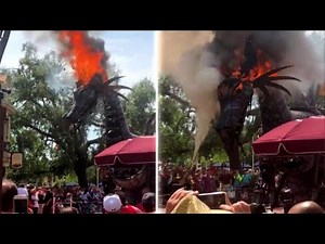 Animatronic Dragon Bursts Into Flames During Disney World Parade