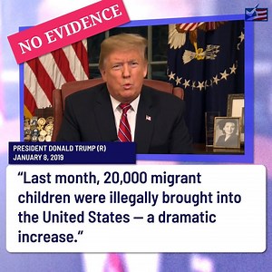 36K views · 1.2K reactions | President Trump suggested that 20,000 children were illegally brought into the country last month by “vicious coyotes and ruthless gangs,” but there’s no evidence of that in the available statistics. | FactCheck.org | Facebook