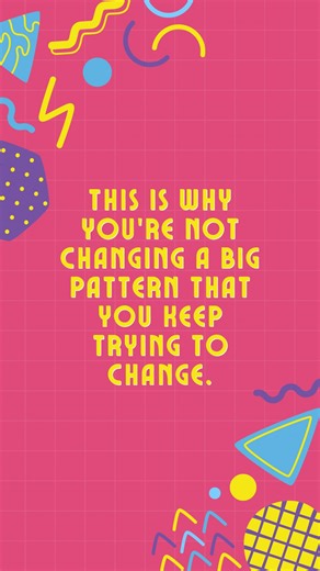 Jeff Guenther, LPC | This is why you’re not changing a big pattern that you keep trying to change. #mentalhealth #therapy #relationshiptips #change | Instagram