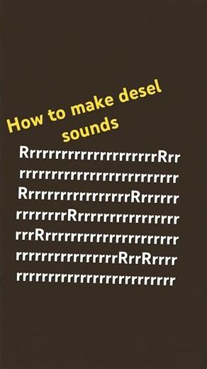 How to make desel #sounds