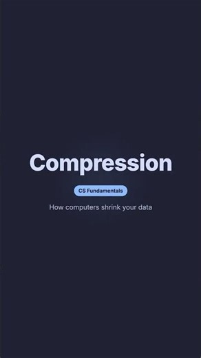 How Compression Actually Works in 60 Seconds #compression #algorithm #codingshorts #gzip
