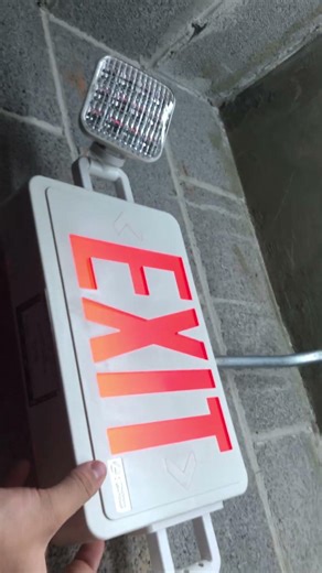 Testing emergency lights and exit sign combo