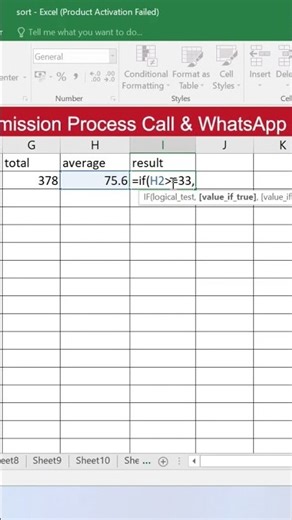 Excel me Pass/Fail Kaise Nikale | IF Formula | Hindi