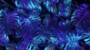 Blue-violet abstract plants background