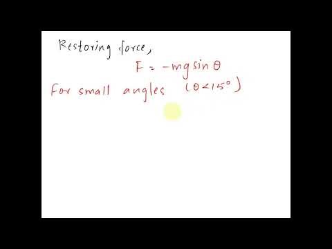 Question 1 (3 points) The motion of a simple pendulum is simple harmonic motion: True False