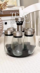 Organize your flavors in style. 🌶️ This 7-piece rotating spice rack keeps your seasonings fresh and within reach — sleek, space-saving, and kitchen-ready! ✨ 🔍 Find it at https://temu.to/m/ggrrc1tkb6q or with this code fer5475. #temu #temufinds #kitchenstorage | Shoptemu