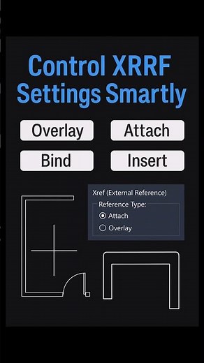 AutoCAD XREF: Overlay vs Attach, Bind vs Insert (Stop the Chain!)