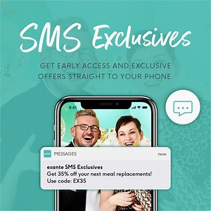 Get early access and exclusive special offers straight to your phone! 📱 Sign up for a chance to win a £100 exante voucher. 1) Log onto your exante account here - https://bit.ly/exante-sms 2) Go into account settings and add your mobile number 3) Save the changes | Exante Diet