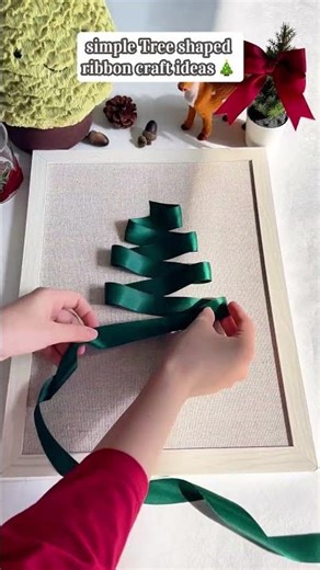 🎀EASY Tree Shaped Ribbon Craft Tutorial | Christmas DIY DECO Ideas | Ribbon | Christmas decoration