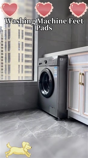 Mold and moisture proof, anti - slip and shock - absorbing, this washing machine foot pad is non - accumulating and non - shaking! WashingMachine #Waterproof #blackfriday
