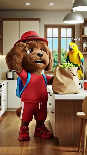 [CUTE] Milo & Yellow Parrot Bake the World's Easiest Milo's Favorite Grape Cake! Baking Challenge