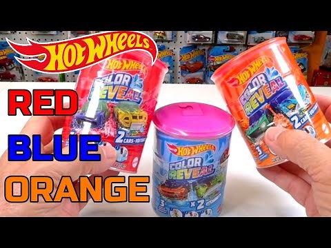 THE MAGIC OF 🔥 HOT WHEEL COLOR REVEAL COLOR SHIFTERS: RED BLUE AND ORANGE X 2 CARS