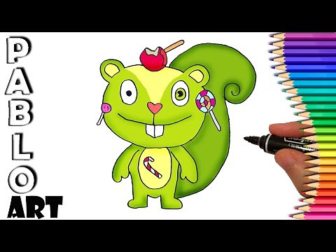 How to Draw Nutty from Happy Tree Friends | Learn to Draw step by step