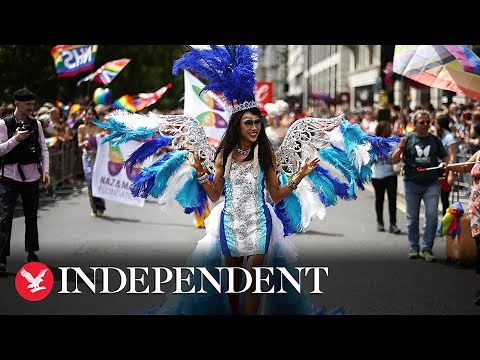 Watch again: London celebrates 50 years of Pride with first parade since pandemic