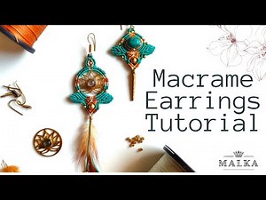 Macrame Earrings Tutorial DIY Micro Macrame | Jewelry Making tutorial
