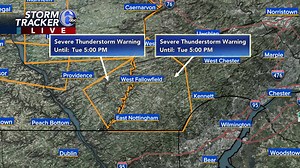 A Severe Thunderstorm Warning has been issued for Chester County until Jul 08 5:00PM. | 6abc Action News Weather