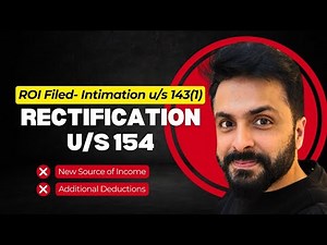 How to file Rectification u/s154 online| How to file ITR after receiving Intimation u/s 143(1)