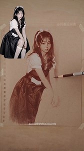 Colored pencil drawing by artist Archimedes (Douyin) — a refined portrait study on toned paper, blending soft realism with expressive linework. The artist captures delicate lighting, graceful posture, and rich fabric textures through precise layering and smooth tonal transitions. Artist: Archimedes (Douyin) #coloredpencil #portraitart #tonedpaperdrawing #realismart #drawingprocess #fineart #coloredpencilart #artinspiration | Color Pencil Masters