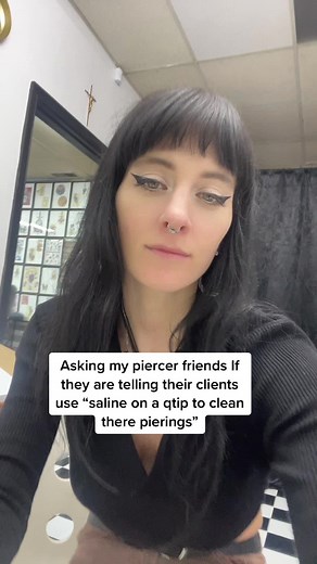 I get it y’all the recommendations on proper aftercare can vary piercer to piercer and we are always studying to figure out what is the best aftercare for our clients to do for easy healing, some say the fibers on the qtip cause issues and to just spray it on a paper towel or directly on the piercings. I’m currently doing more research to find the best way. What do you guys do to heal your piercings? #piercing #piercer #pennsylvania #phillypiercings #phillytattooshop #philadelphia #buckscounty #