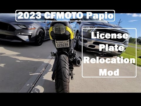 Free DIY License Plate Relocation Mod - 2023 CFMOTO Papio
