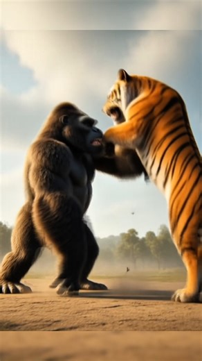 Gorilla vs Tiger — Only One Survives 🦍🐅