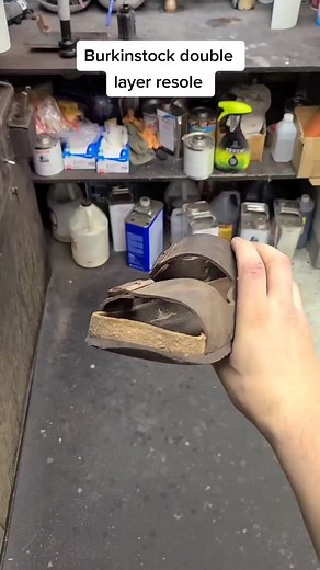 Burkinstock resole where I install a non slip longer wearing outer layer. pretty common job. costed $80