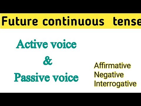 Future continuous active voice and passive voice | Active and passive examples | Sunshine English