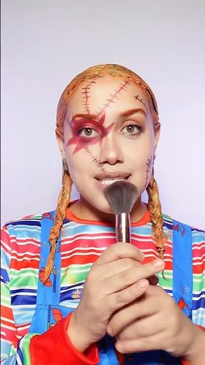 No pude hacer Coraline Trend #halloween2025 #transiciones #makeuptransformation #makeupcompilation