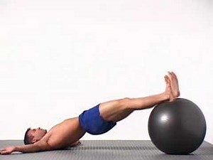 13 Swiss Ball Hamstring Curl