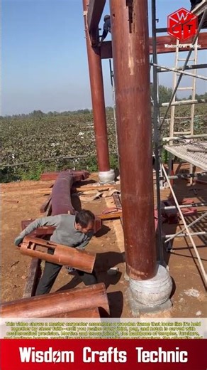 Mortise and tenon wooden structure installation: ancient wooden craftsmanship magic