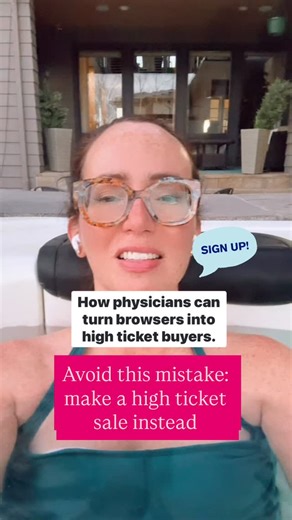 How physician coaches convert browsers into high ticket buyers through social media👇🏼 The most common mistake I see physician coaches make: creating content while tired and run down. In 2026, clients don’t pay high ticket to a coach who looks like she herself is struggling. 💗They pay for the possibility that their life gets BETTER by working with you. Show the possibility of a better lifestyle in your content. Behind the scenes. Day in the life. Film from the hot tub. From your massage. From 