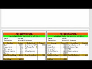 How to Make Multiple Salary Pay Slip in One Page || MS Word -Mail Merge || Part-3