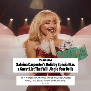 538K views · 2.6K reactions | Grab the cookies and espresso! In case you missed it: Chappell Roan, Tyla, Shania Twain, and Kali Uchis are getting in the holiday spirit for Sabrina Carpenter's A Nonsense Christmas. More details here: tudum.com/articles/a-nonsense-christmas-with-sabrina-carpenter-holiday-variety-music-special | Netflix | Facebook