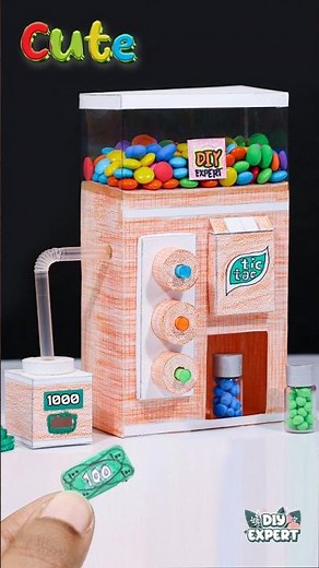 DIY Mini James Candy Vending Machine with Paper ! #diy #papercrafts #scienceproject #shorts #mini