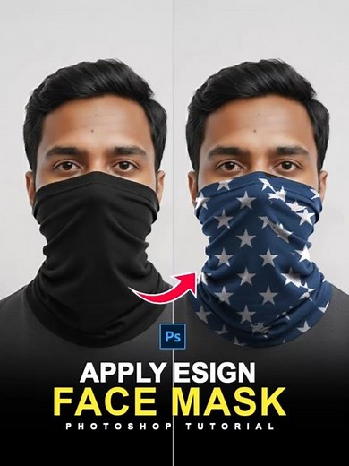 How to Apply Any Design on a Face Mask in Adobe Photoshop 2026| #adobephotoshop #photoshoptutorial