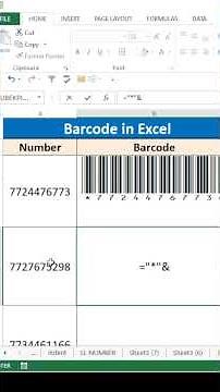 how to create barcode in excel |