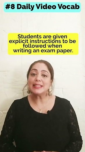 Lesson 08 -Daily Video Vocabulary | Explicit - Speak Better Advanced English #shorts