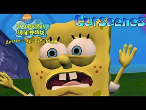 SpongeBob Battle for Bikini Bottom - All Cutscenes [4K]