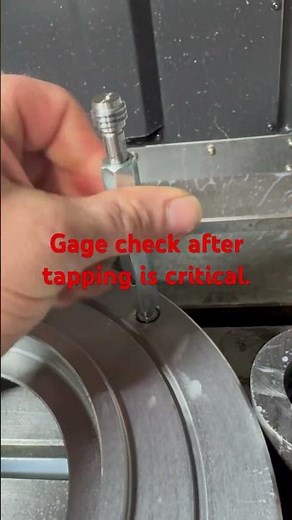 Go-No Go gage check 1/2-13 thread. #cncmachining #machinist #inspection