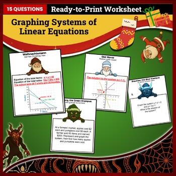 Christmas Worksheet - Graphing Systems of Linear Equations