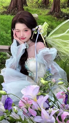 Create your own fairytale wearing the Antique Yellow-Green Little Cake Dress 🧚✨