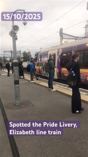 Spotted the Pride Livery Class 345 train #elizabethline
