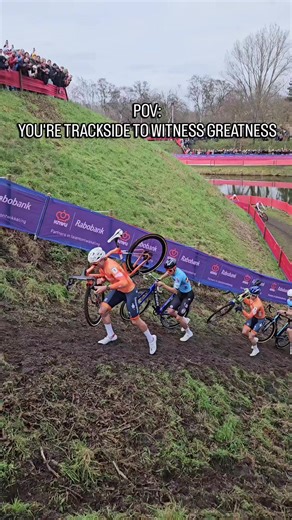 The best seat in the house! 😎 Come trackside to relive Mathieu van der Poel's historic win at #Hulst2026 through the admin cam. 😎 #CycloCross #Cycling